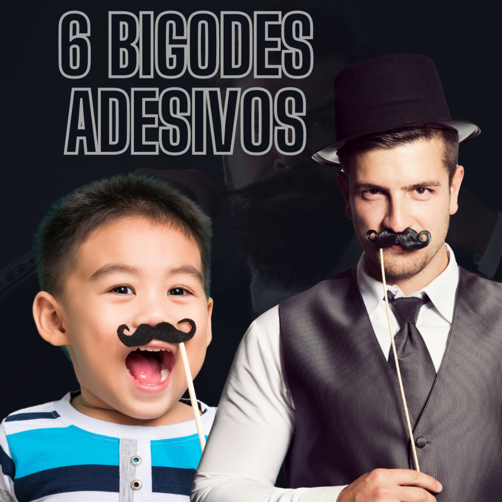 Bigode Falso com Cola - Kit p/ Festa Junina e Fantasia Cosplay | Shopee ...