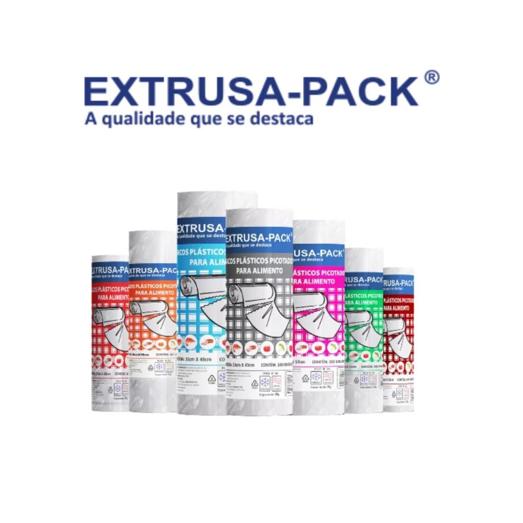 Bobina Picotada Saco Plástico Rolo Transparente Mercado Congelar ...