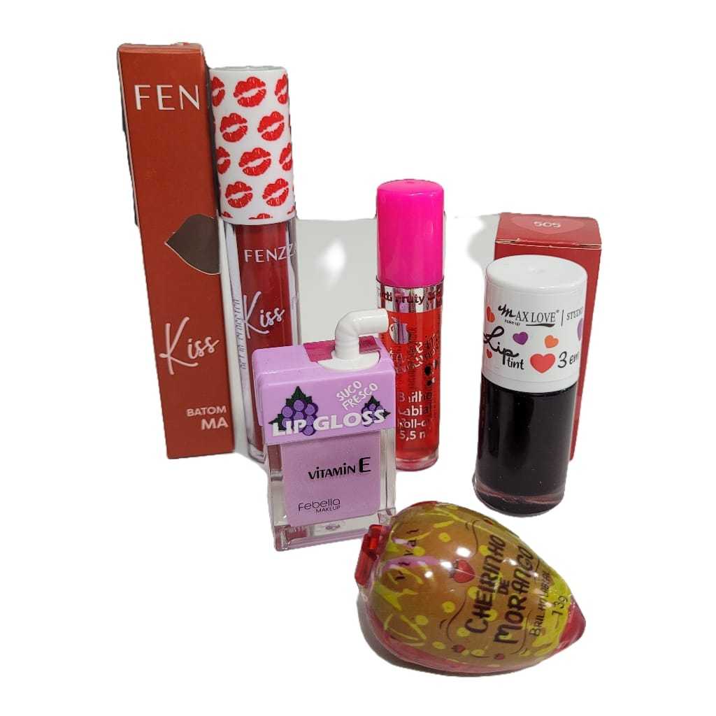 KIT BATOM/ GLOSS/MORANGUINHO/LIP TINT/MAQUIAGEM | Shopee Brasil