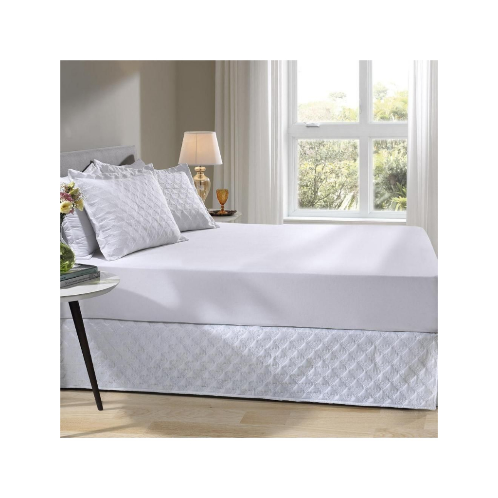 Saia Para Cama Box Matelassada Diamond Hedrons | Shopee Brasil