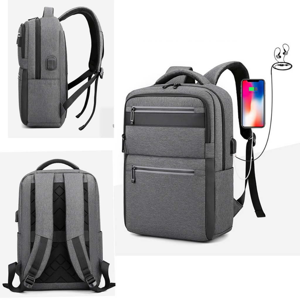 Mochila Para Notebook Unissex com Cabo USB Impermeável Bolsa Executiva ...