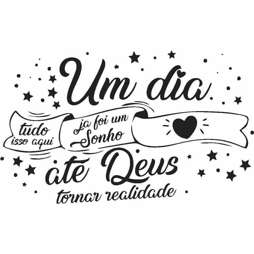 Adesivo um dia isso tudo foi um sonho! Lettering adesivo de parede ...