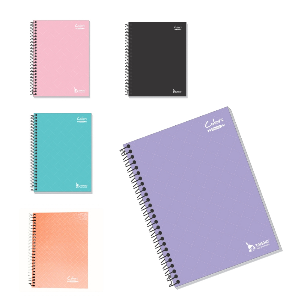 CADERNO PEQUENO CAPA DURA ESPIRAL 96FLS PASTEL OU PRETO | Shopee Brasil