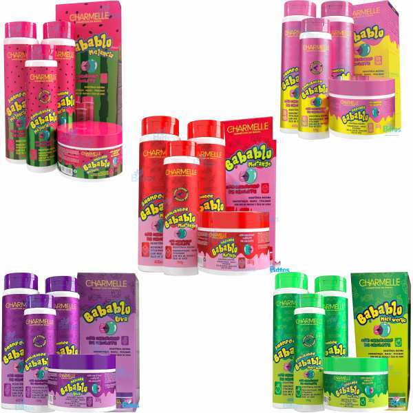 KIT Capilar Babablu Tutti Frutti Charmelle Cosméticos Hidratação ...