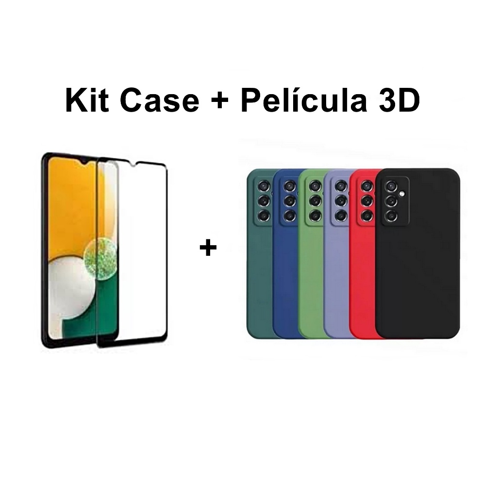 Capa Capinha Silicone Aveludada Samsung A25 Case E Película 3D Para ...