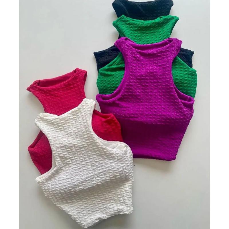 cropped bubble - parte de cima cropped | Shopee Brasil