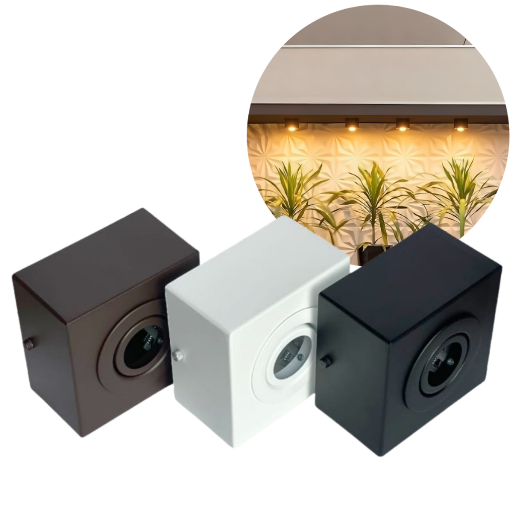 Spot De Sobrepor Teto Beiral Externo Para Lâmpada Dicroica | Shopee Brasil