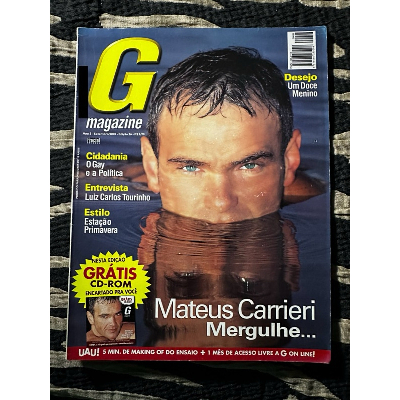 Revista G Magazine ano 2000 N 36 Capa Mateus Carrieri Roger Kleber ...