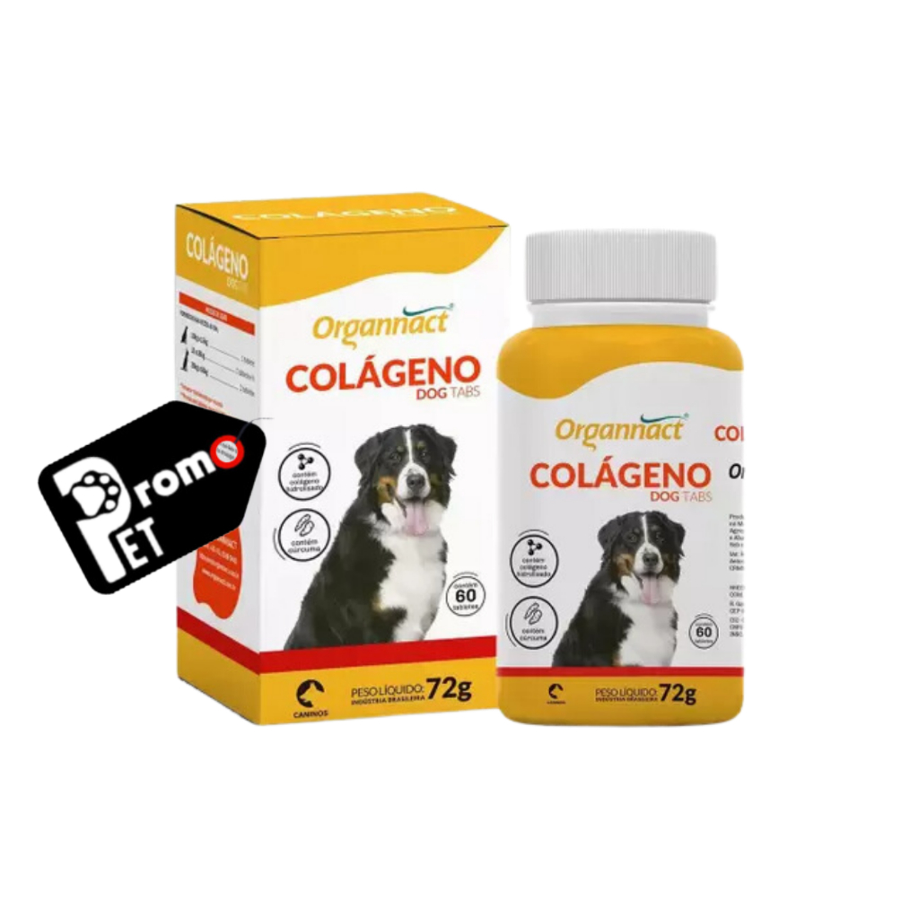 Suplemento para caes Organnact colageno dog tabs 72g Suplemento para ...