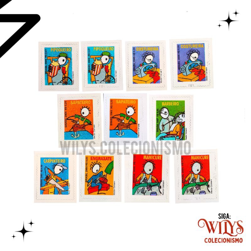 Selo Carta - Série Profissões - Regulares/Ordinários | Shopee Brasil