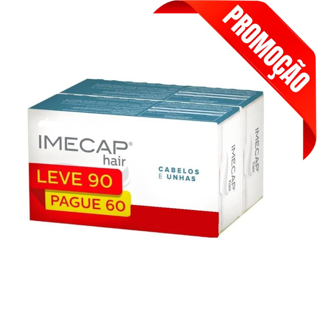 Imecap Hair Kit 90 cápsulas - Vitaminas para Cabelos e Unhas com ...