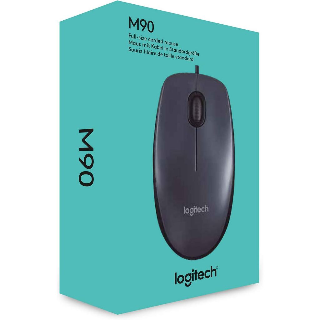 Mouse com fio USB Logitech M90 com Design Ambidestro e Facilidade Plug ...