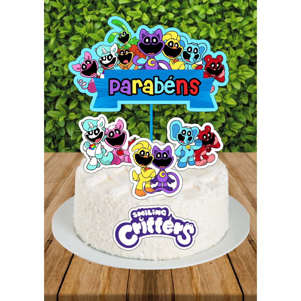 Topo De Bolo Topper De Bolo Smiling Critters Poppy Playtime 3 | Shopee ...
