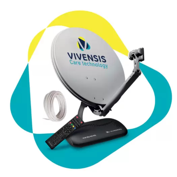 Kit antena parabólica e receptor digital vivensis vx10 com cabo 20 mts ...