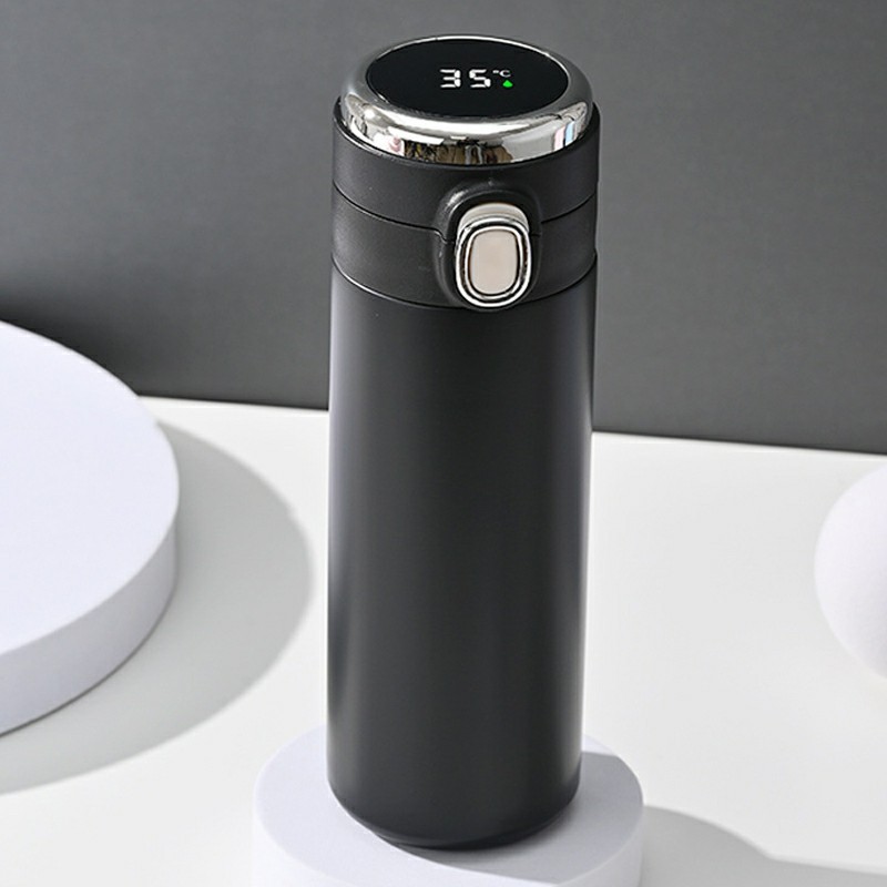 Garrafas Termicas Digital Inox Com Termômetro Led 420ml | Shopee Brasil