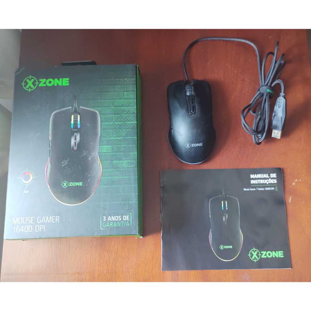 mouse gamer 16400dpi com 7 botões e led rgb gmf-02 xzone | Shopee Brasil