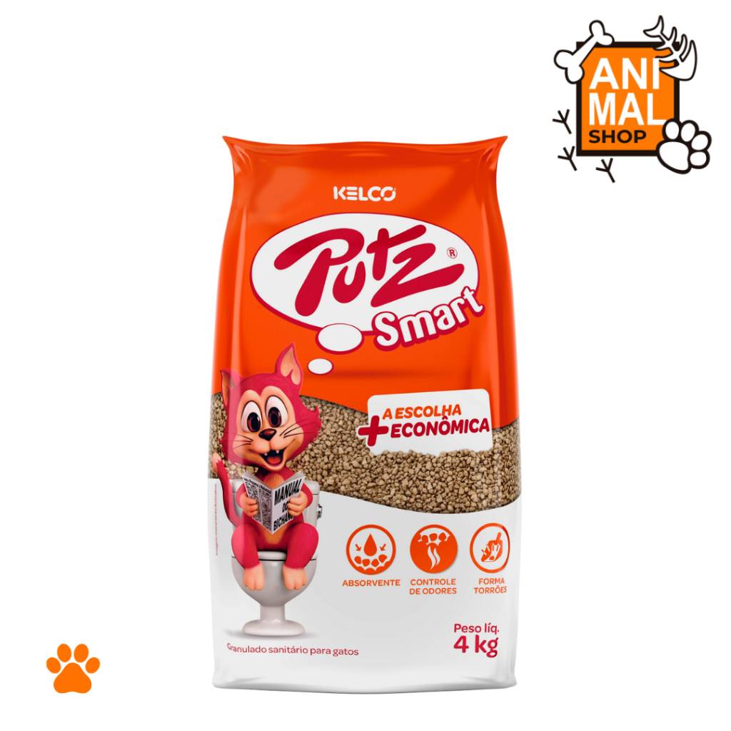 Areia Higiênica Putz Smart Para Gatos 4 kg | Shopee Brasil