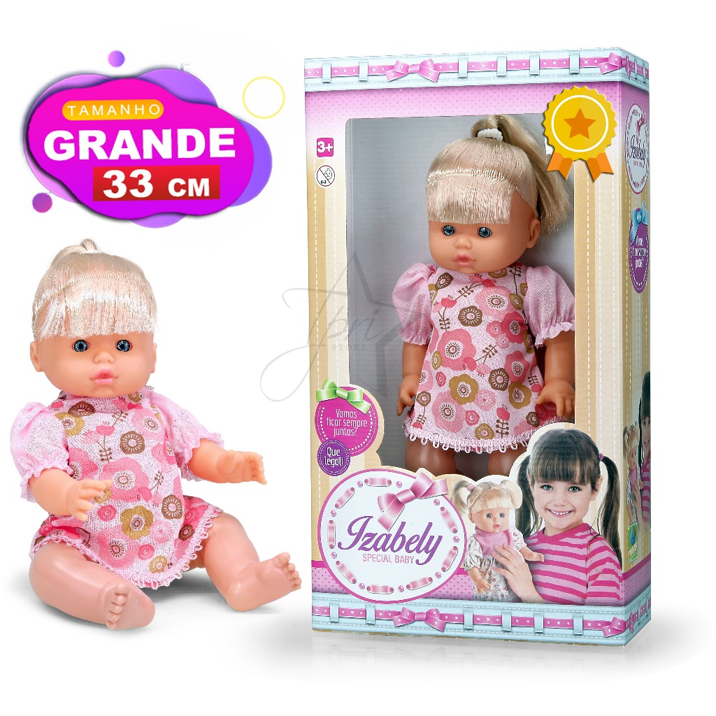 BONECA INFANTIL GRANDE BEBÊ REBORN BRINQUEDO ORIGINAL DE MENINA LITTLE ...
