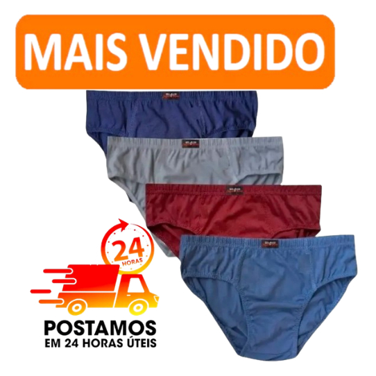 kit 10 Cuecas Slip Tradicional Adulto 100% Algodão | Shopee Brasil