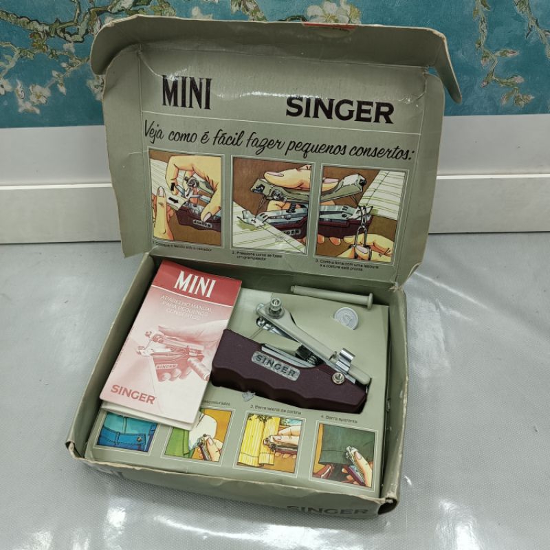 Mini máquina costura - Mini Singer anos 60 | Shopee Brasil