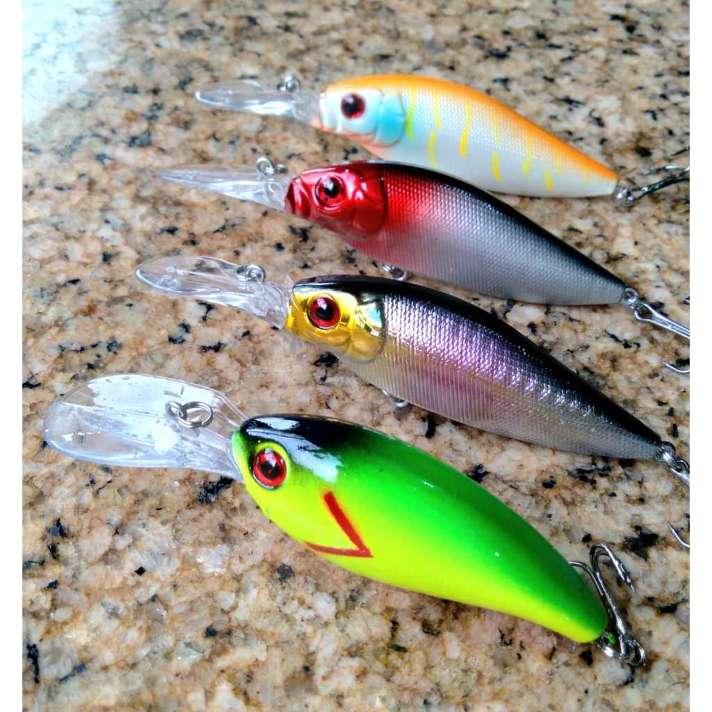 2 Iscas Artificiais Pesca de Fundo Dourado Surubim Cachara Pintado Jaú ...