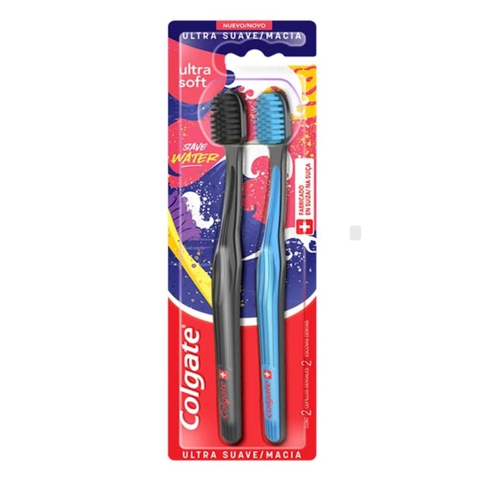 Escova De Dentes Colgate Ultra Soft Save Water Pack C/2un. | Shopee Brasil