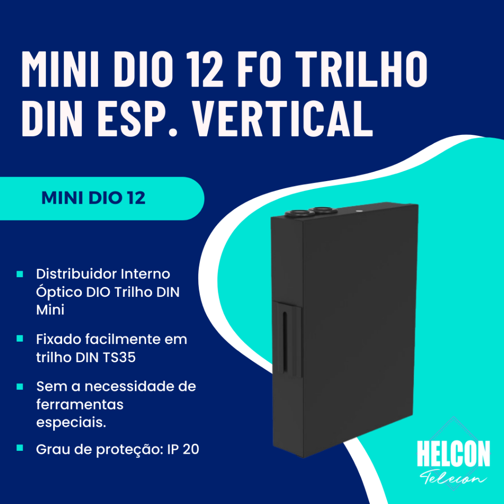 MINI DIO 12 FO TRILHO DIN ESP. VERTICAL | Shopee Brasil