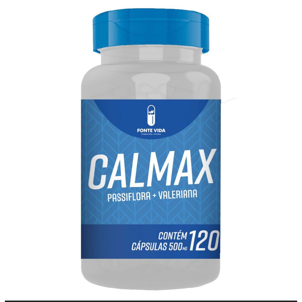 Composto Calmante Calmax 500MG 120 Capsulas Fonte Vida | Shopee Brasil