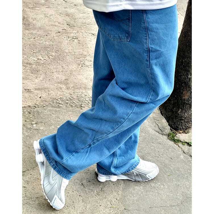 CalÇa BalÃo Masculina Larga Dazzling Reta Em Sarja Estilo Chavoso