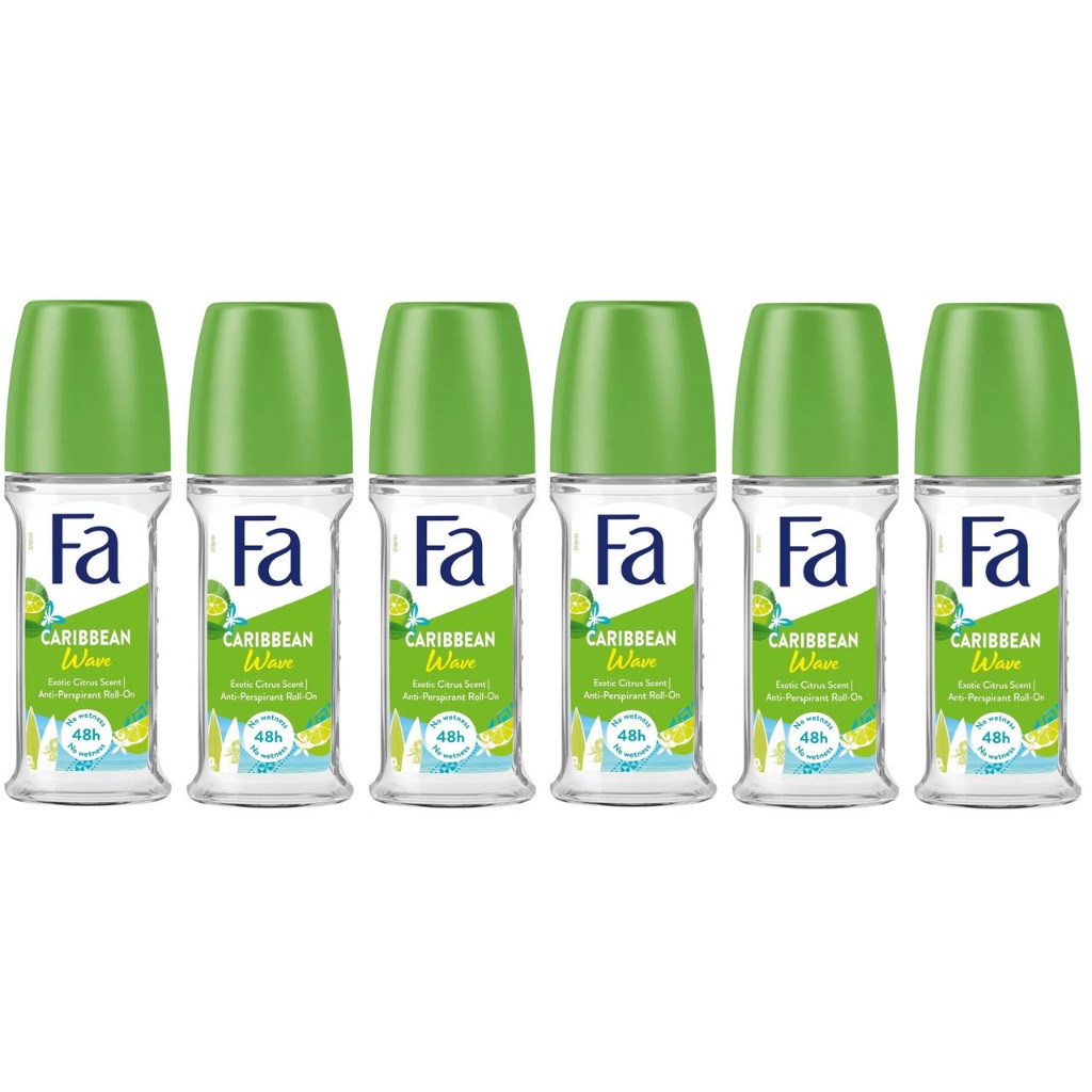 6 Desodorante Fa Caribbean Lemon Roll-on Importado 50ml | Shopee Brasil