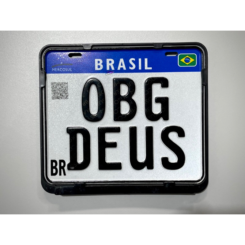 Placa De Moto Mercosul Personalizada Em Alumínio | Shopee Brasil