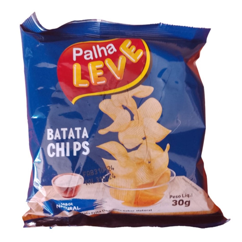 Batata Chips Ondulada, 30g c/01 unidades, NATURAL. | Shopee Brasil
