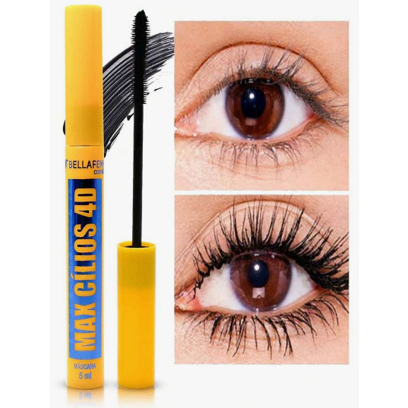 Máscara para Cílios Rimel Max Cílios 4D 5ml - Bella Femme | Shopee Brasil