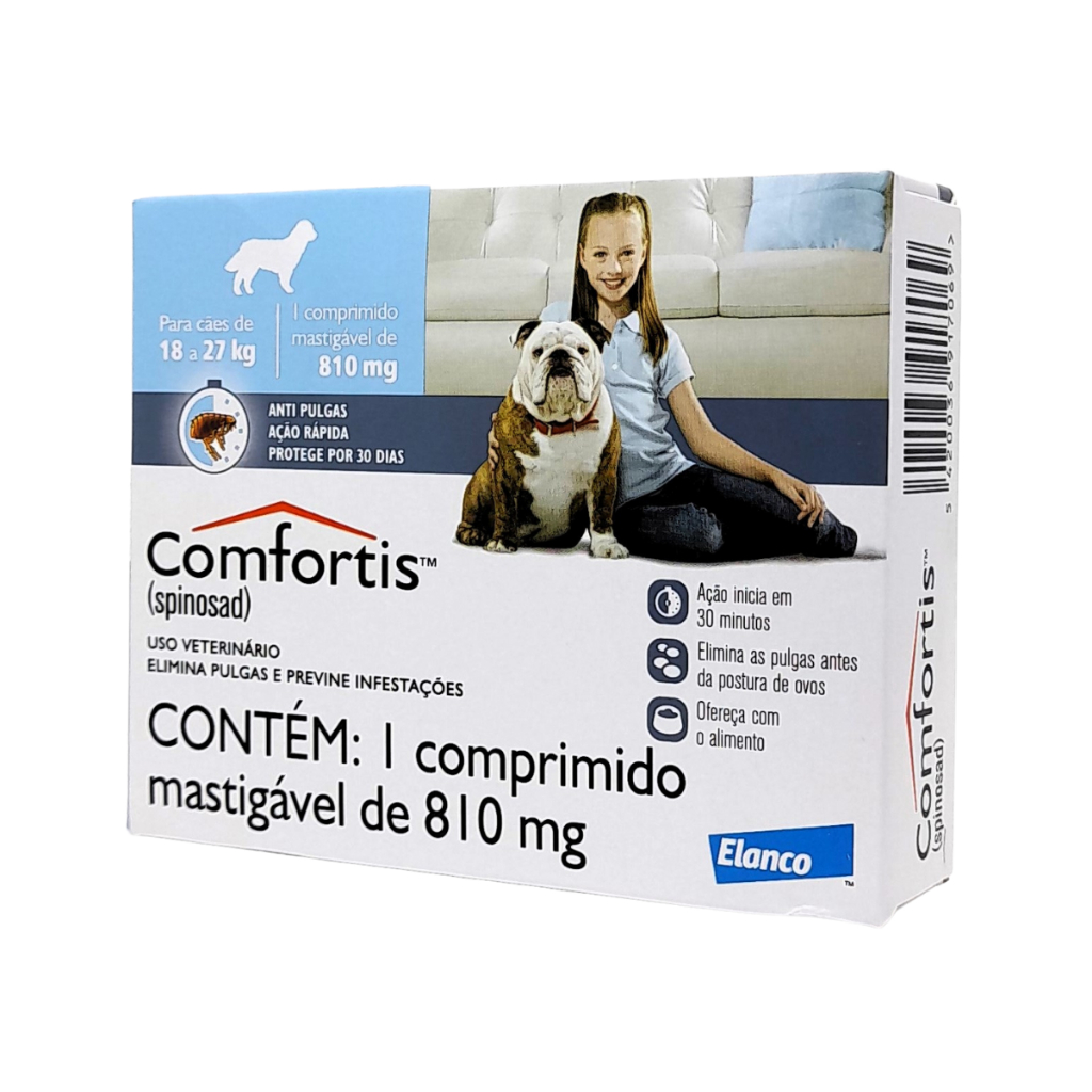 Antipulgas Para Cachorro Comfortis 1 Comprimido 810mg | Shopee Brasil