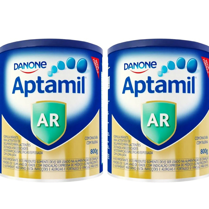 Kit 2 Latas Aptamil AR 800g Anti-Refluxo NOVA EMBALAGEM MESMA FORMULA ...