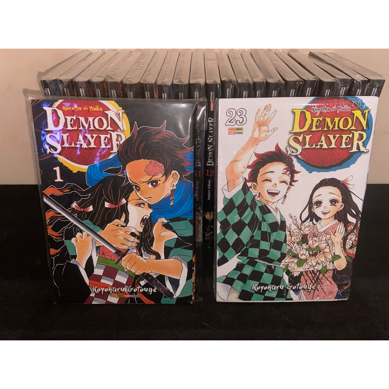Coleção de mangás completa Demon Slayer + 2 Databook + 2 Novels ...