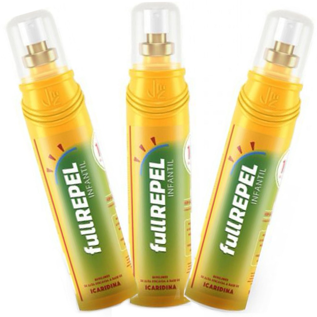 Kit 3 Repelente Spray Fullrepel com Icaridina 10 horas Adulto/ Infantil ...