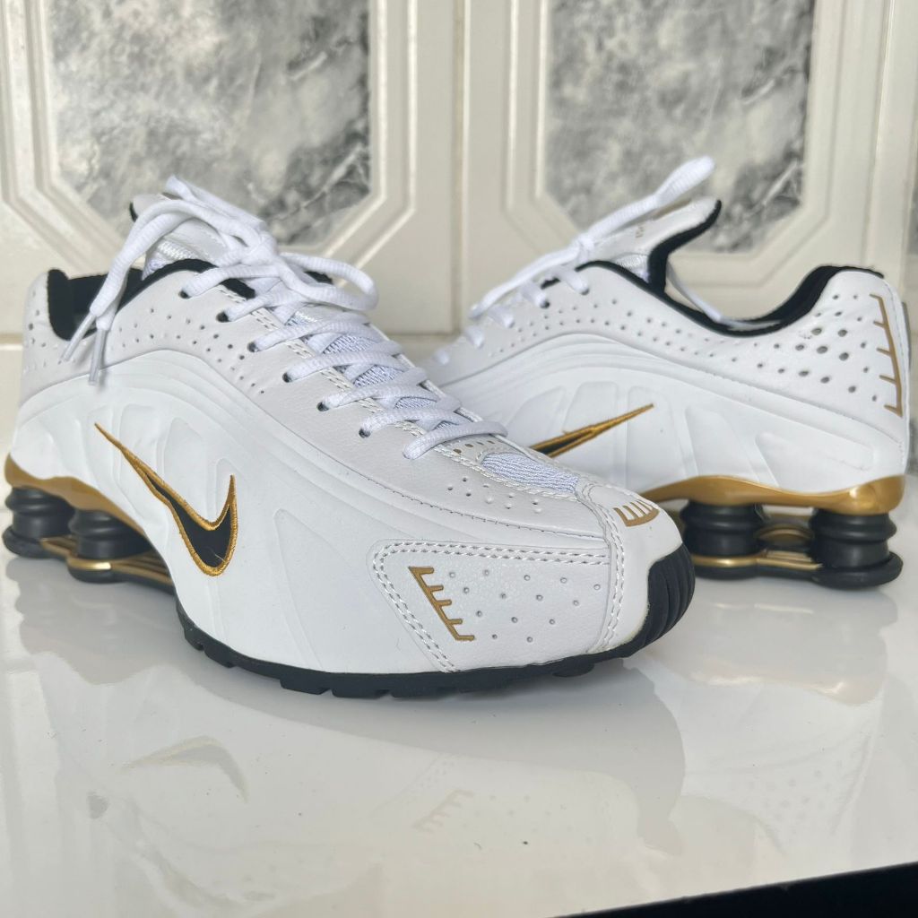 Tenis Masculino 4 Molas Importado Linha Premium R4 ' Retro Branco ...