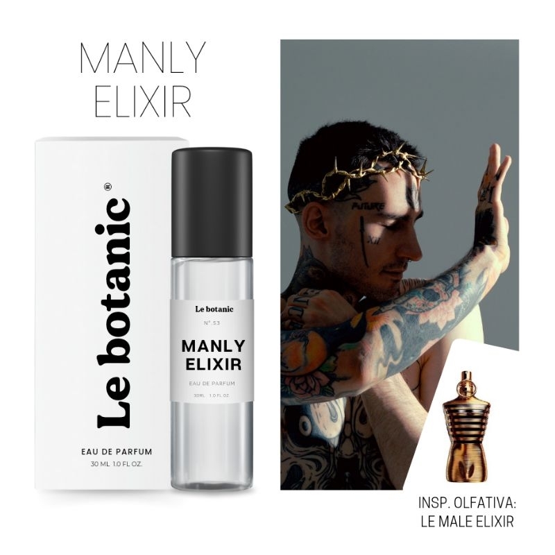 Perfume Manly Elixir - Le botanic - Eau de Parfum - 30ML - Alta Fixação ...