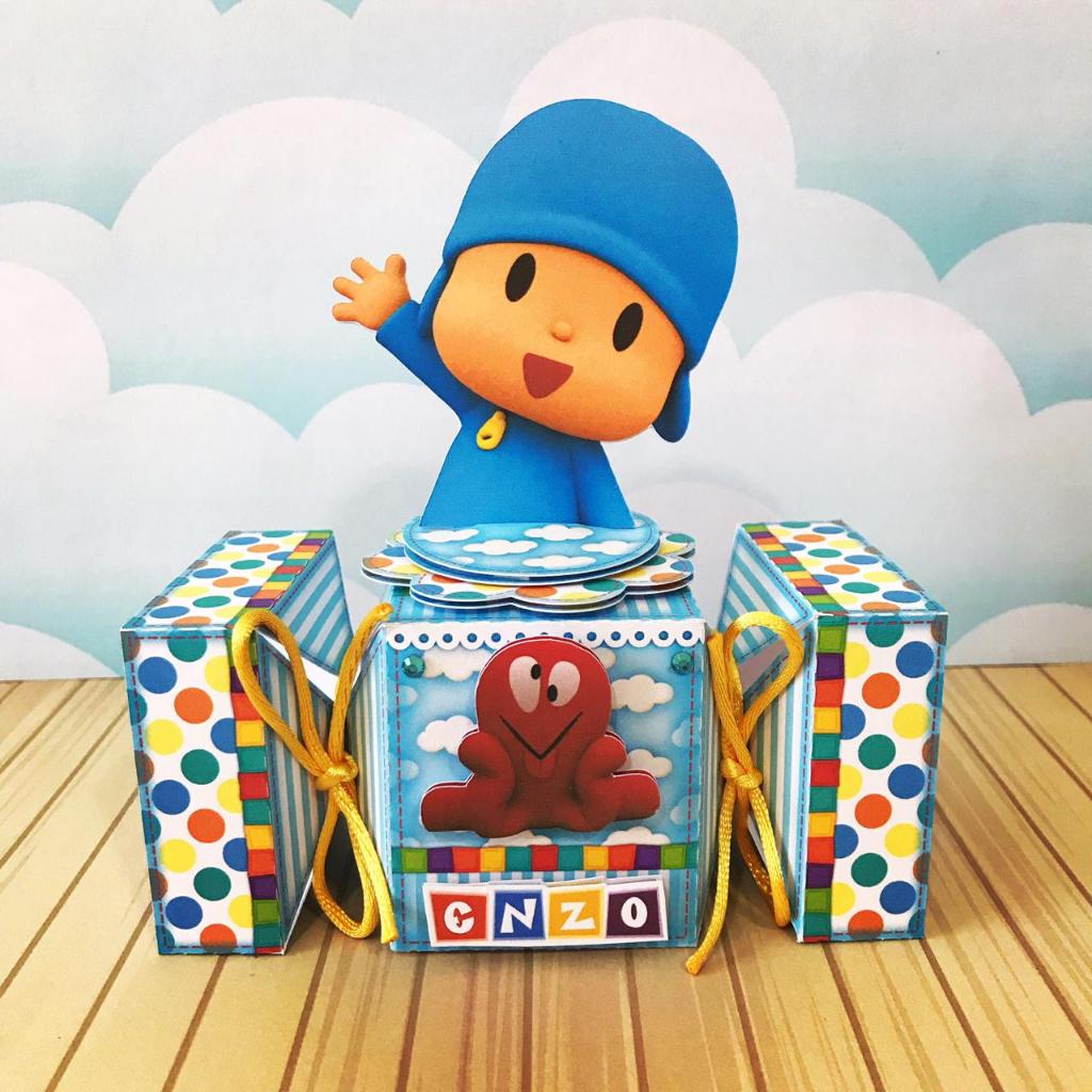 Kit Caixa bala 3D personalizada - Pocoyo | Shopee Brasil