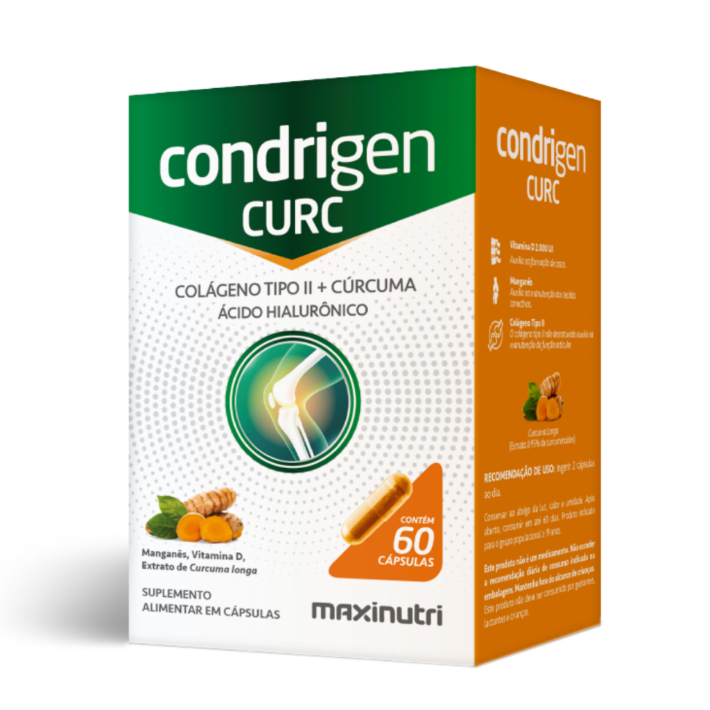 Colágeno tipo II + cúrcuma Condrigen Curc 60 cápsulas Maxi Nutri ...