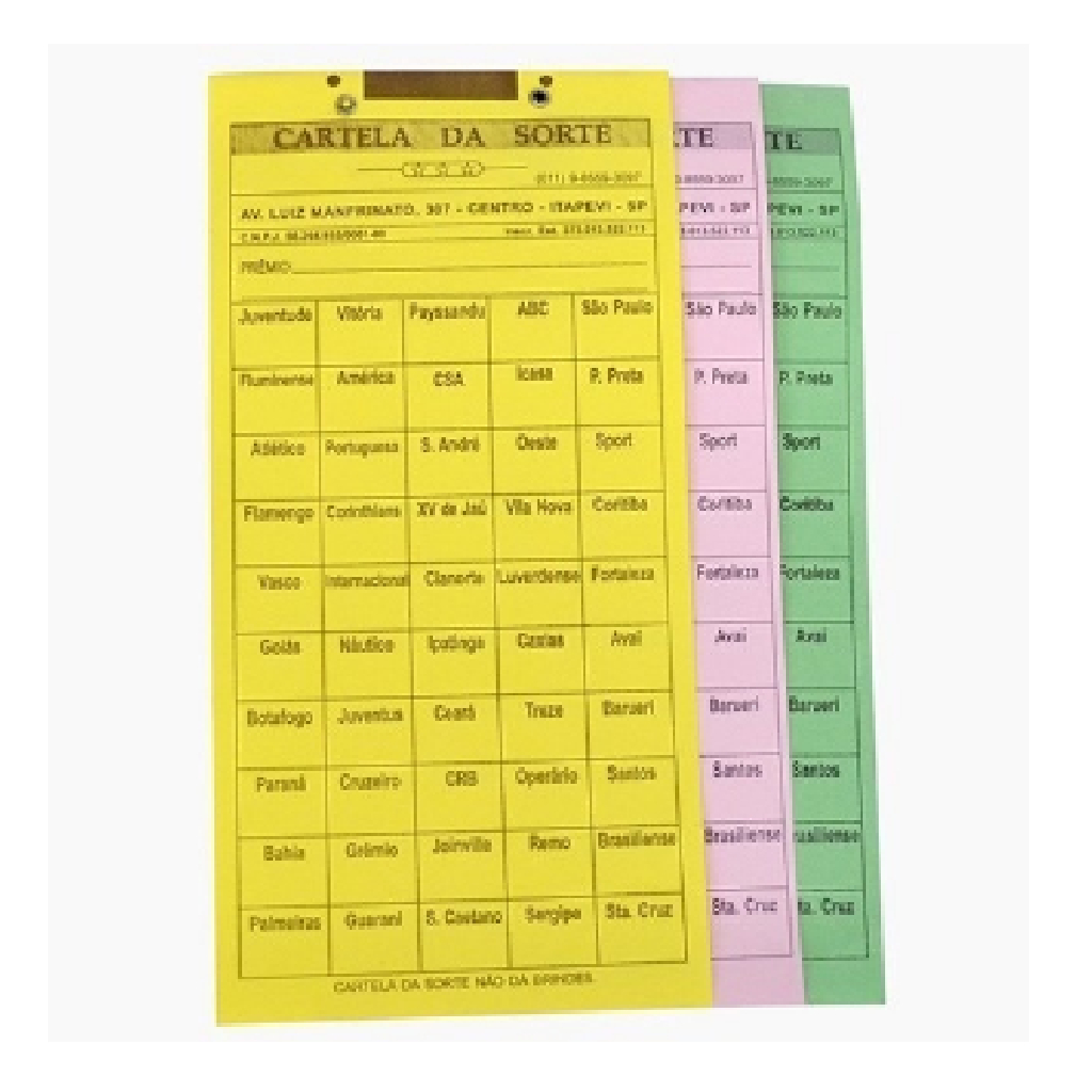 Kit com 3 Cartelas de Rifa com 50 nomes | Shopee Brasil