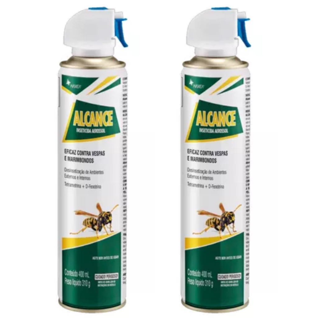 Alcance Spray 400ml Anti Vespas Marimbondos Abelhas e Mangavas Kit Com ...