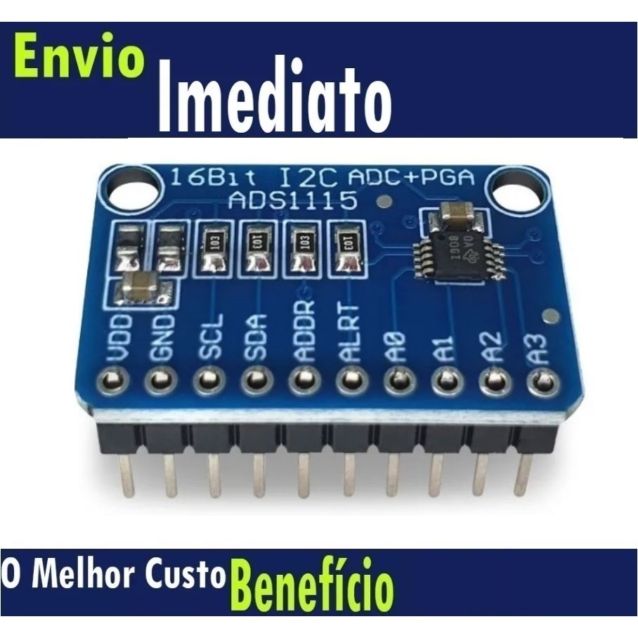 Módulo Conversor Analógico Digital Ads1115 16bit Adc Arduino | Shopee Brasil