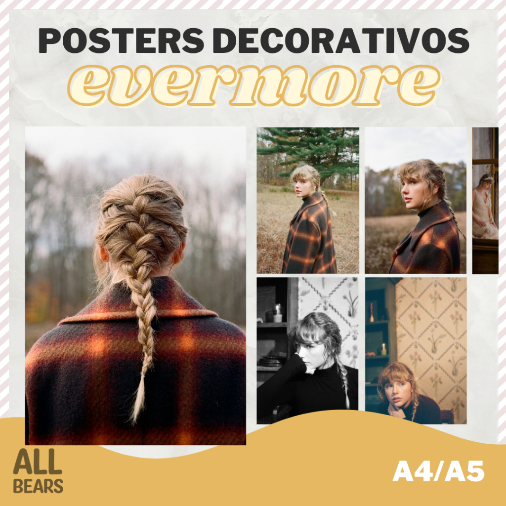 Taylor Swift evermore - KIT POSTERS A4/A5/A6 | Fanmade | Mini poster ...