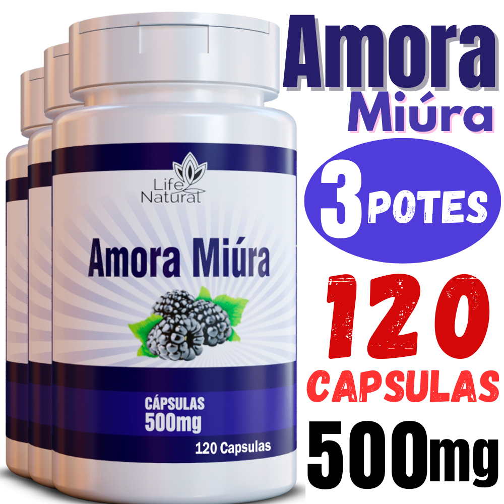 Suplemento de Amora Miura 100% Pura 120 Capsulas | Shopee Brasil
