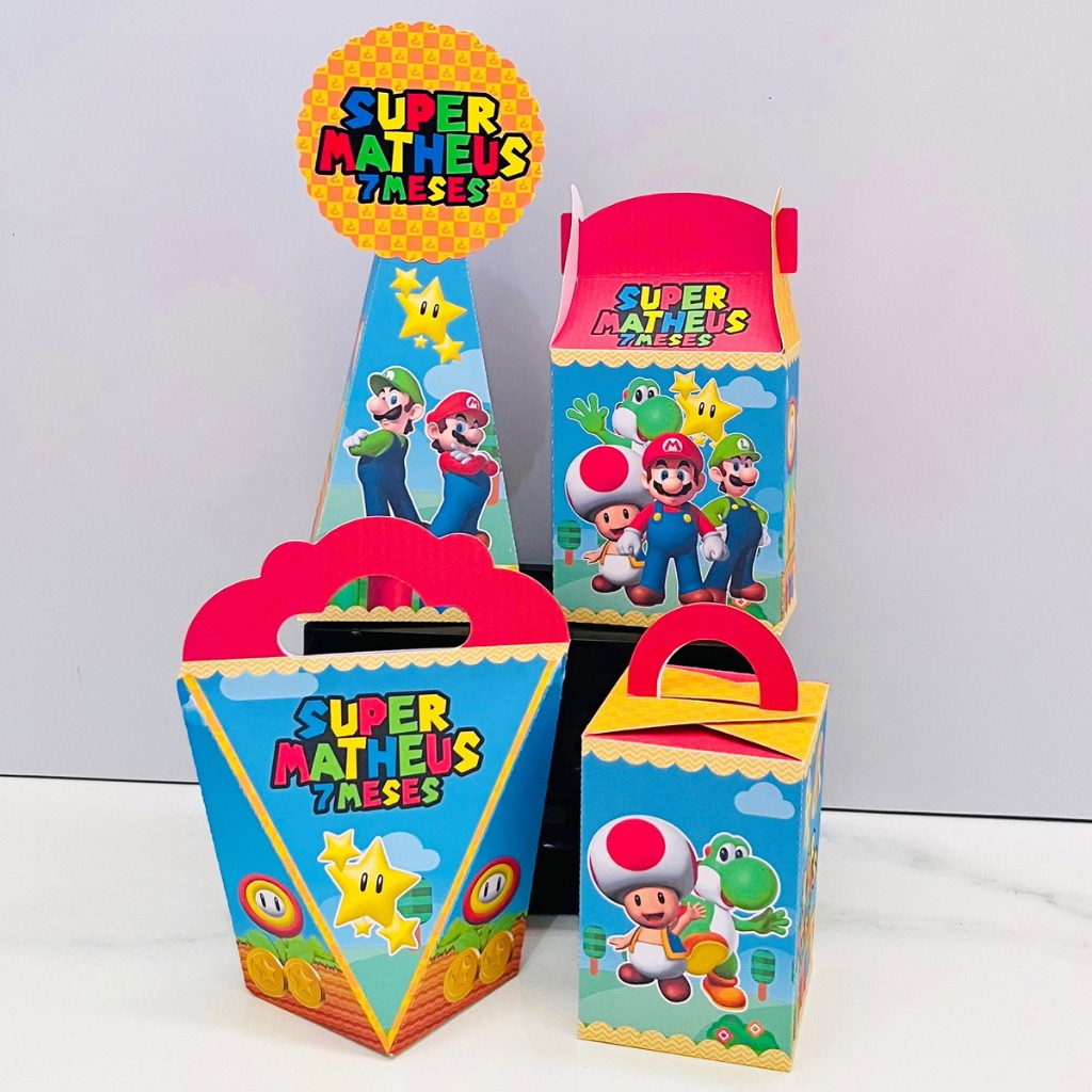 Kit Pegue e Monte Super Mario - kit festa - lembrancinha - aniversario ...