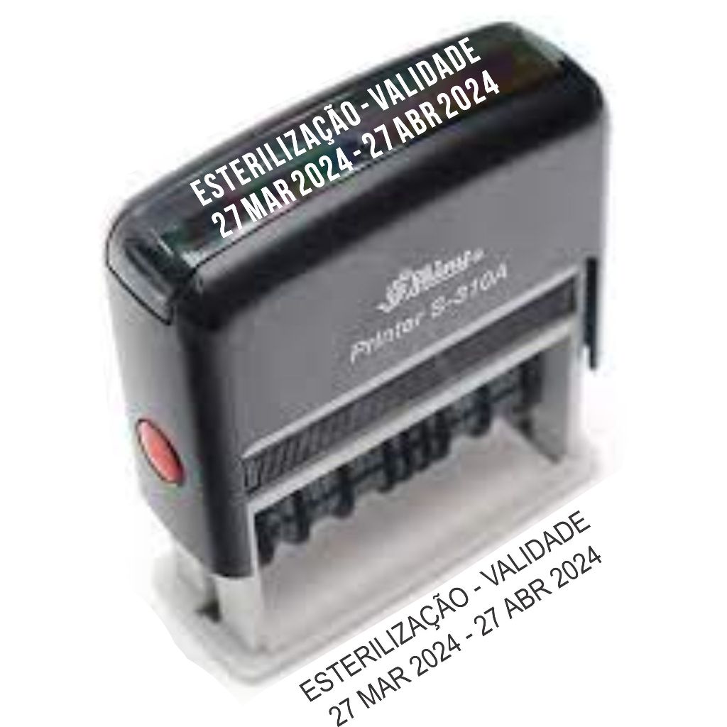 Carimbo automático Esterilização - Validade | Shopee Brasil
