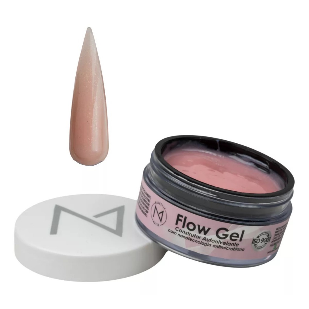 Gel Flow Autonivelante -14g Com Glitter Rose Flow - Majestic | Shopee ...