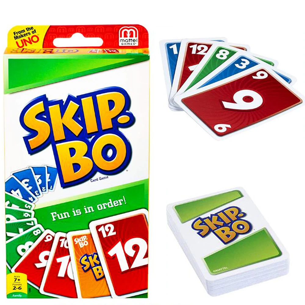 Jogo De Cartas Skip.bo Uno Skip Bo Mattel Baralho Presente | Shopee Brasil